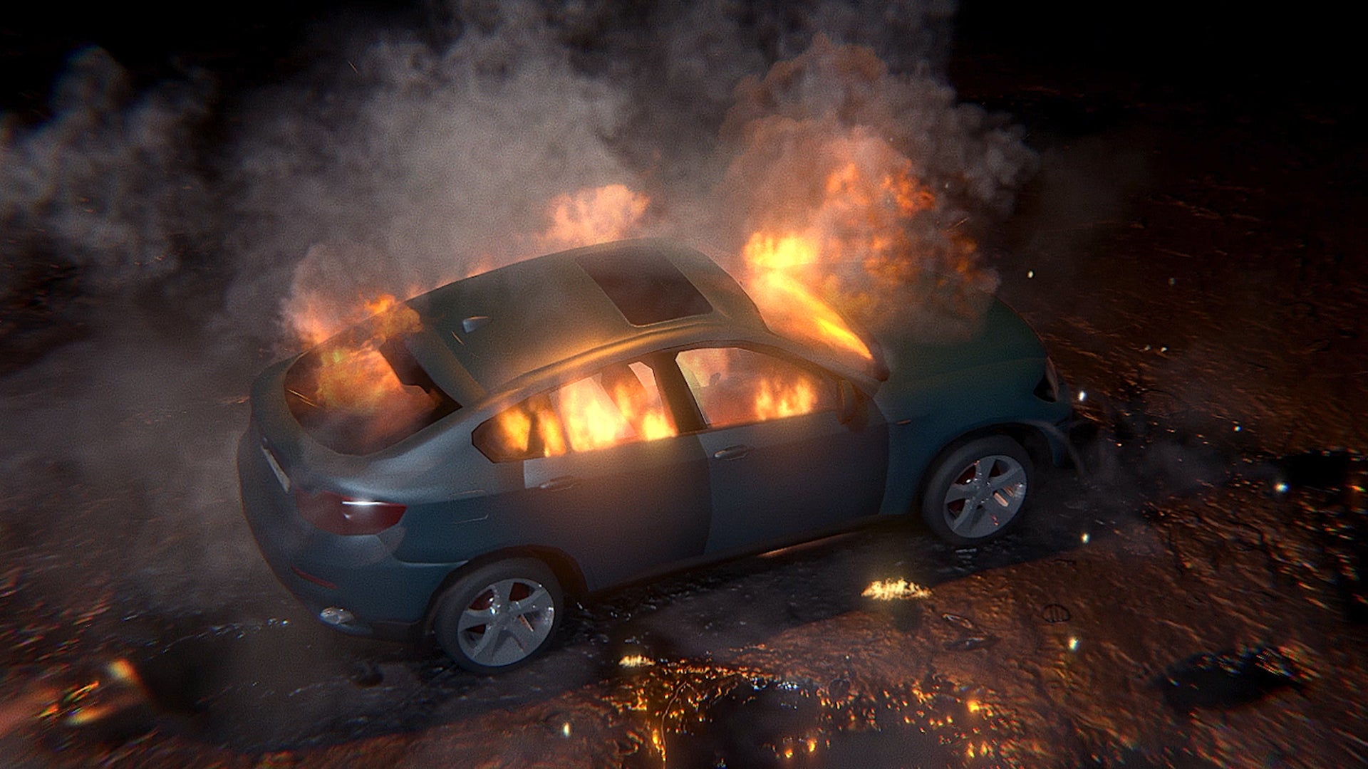 Car Fire & Explosion VFX – Realtime VFX Store